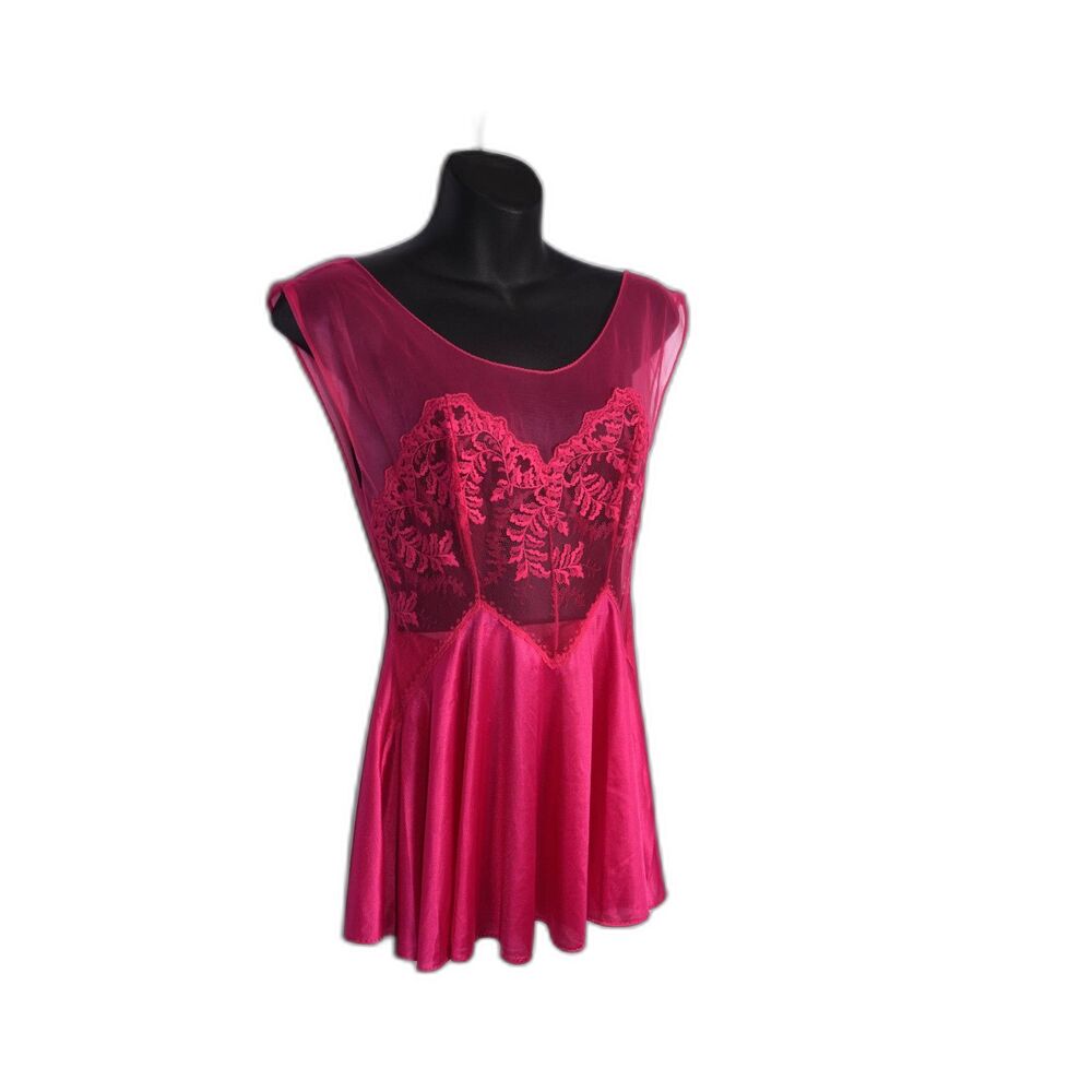 Val Mode Vintage Hot Pink Lingerie Boudoir Small Usa - Gem